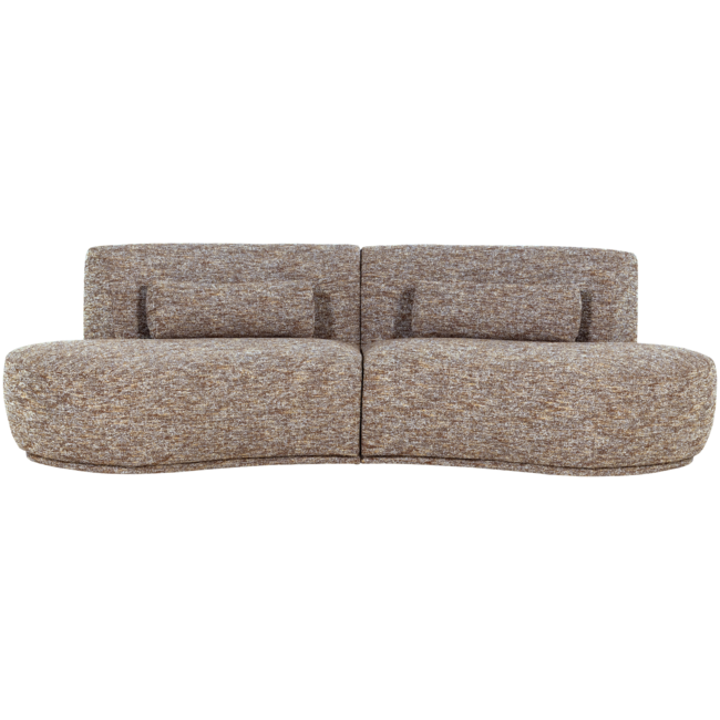 Batavier half ronde bank 4-zits lichtbruin melange - Gratis ...