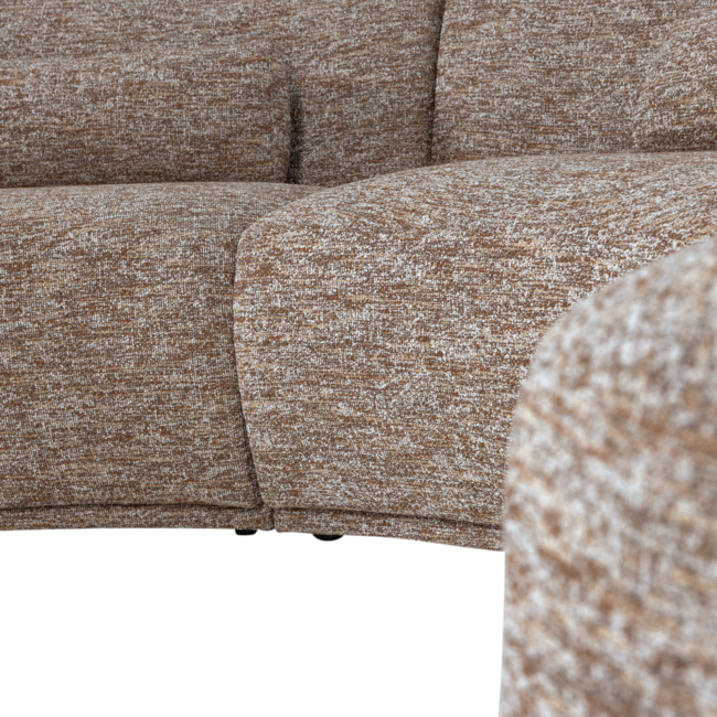 Batavier half ronde bank 6-zits lichtbruin melange - Gratis ...