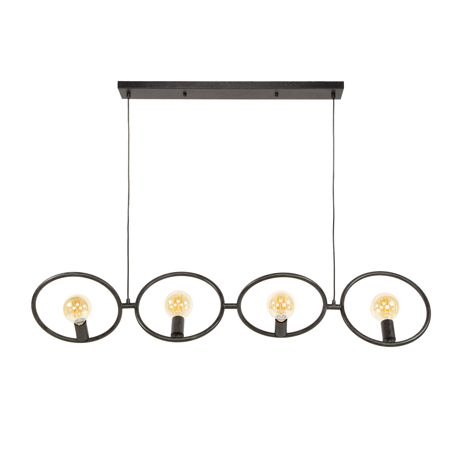 Hanglamp Loop 4L kopen? Artic black metaal, 4 draaibare ringen | WoonS ...
