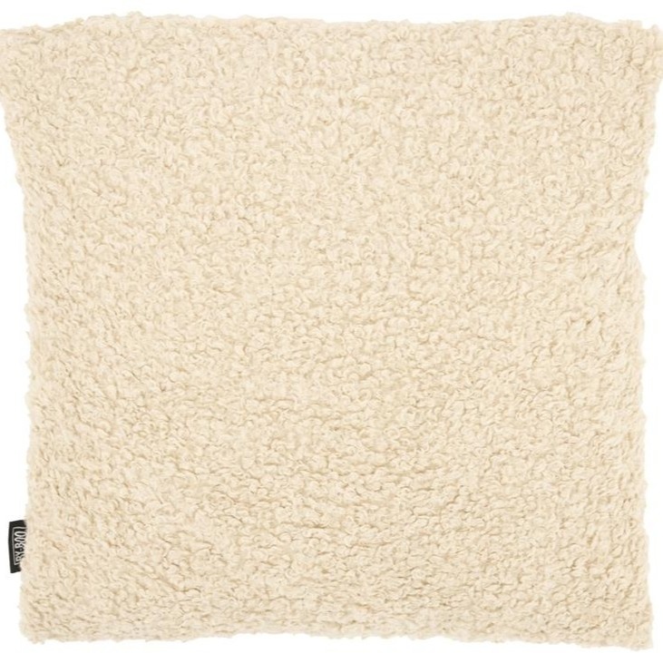 Kussen Teddy beige 45x45 cm | By-Boo - De Woon Winkel