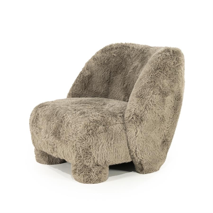 Fauteuil Samson – Taupe Doodle stof | Eleonora - De Woon Winkel