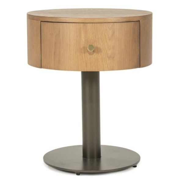 Eleonora Nachtkastje Skye – lichtbruin | Houten nachtkastje met lade ...