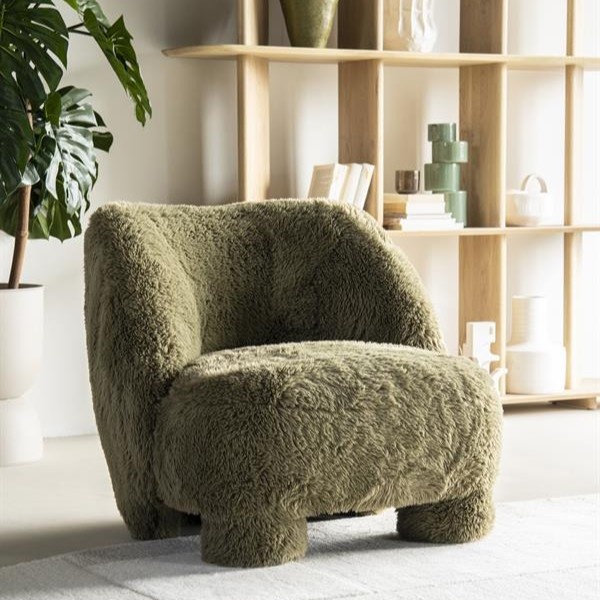 Fauteuil Samson – Groene Doodle stof | Eleonora - De Woon Winkel