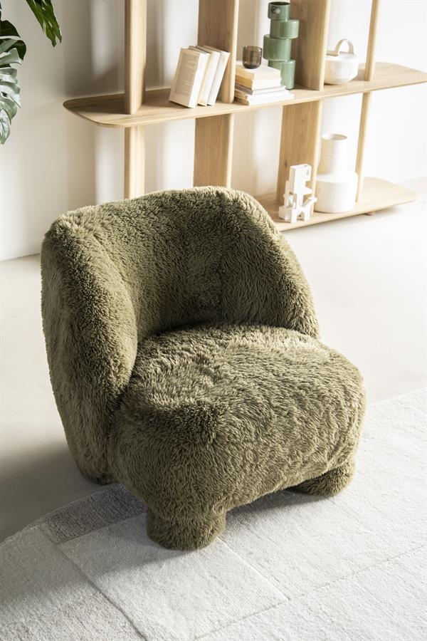 Fauteuil Samson – Groene Doodle stof | Eleonora - De Woon Winkel