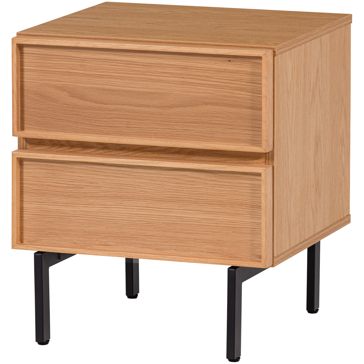 Tours Ladekast/Nachtkastje 2 Lades Melamine/Mdf Naturel - De Woon Winkel