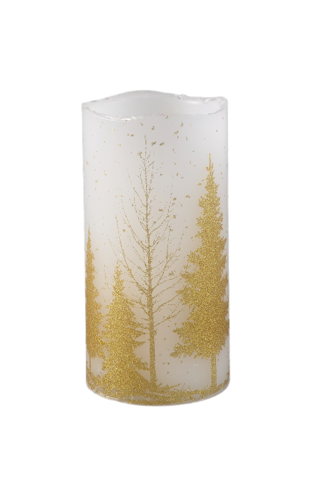 LED Licht Kaars goud tree met beweegbare vlam L - De Woon Winkel