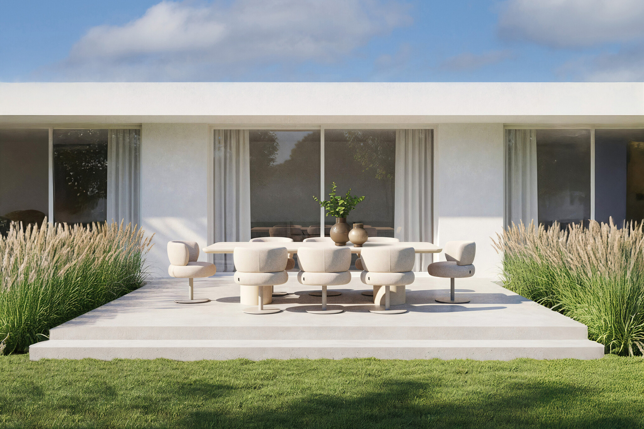 Outdoor eetkamerstoel Mason beige alpine swivel – Richmond Interiors ...