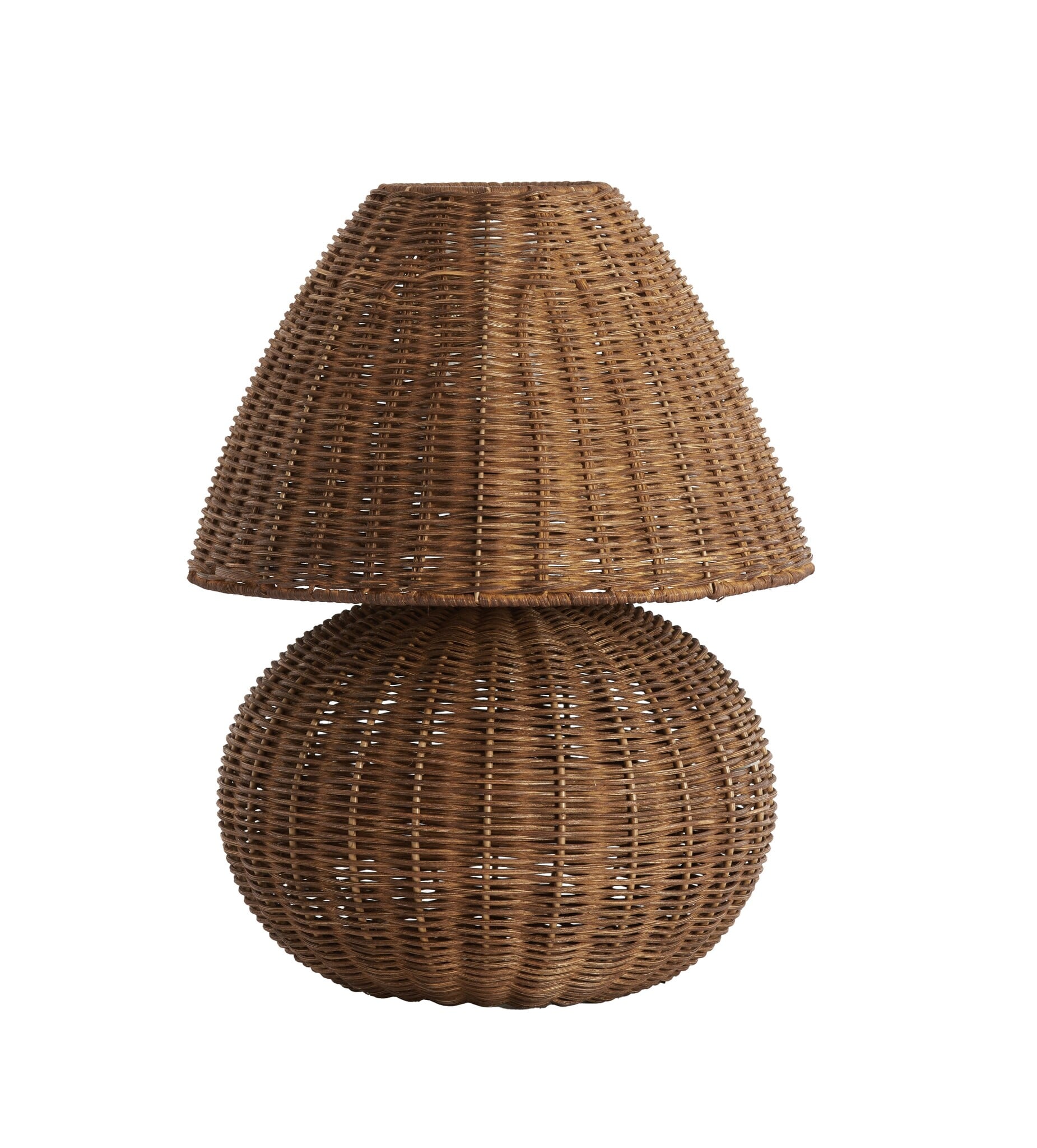 Tafellamp MAVON rattan naturel of bruin | Ø27,5x35 cm - De Woon Winkel