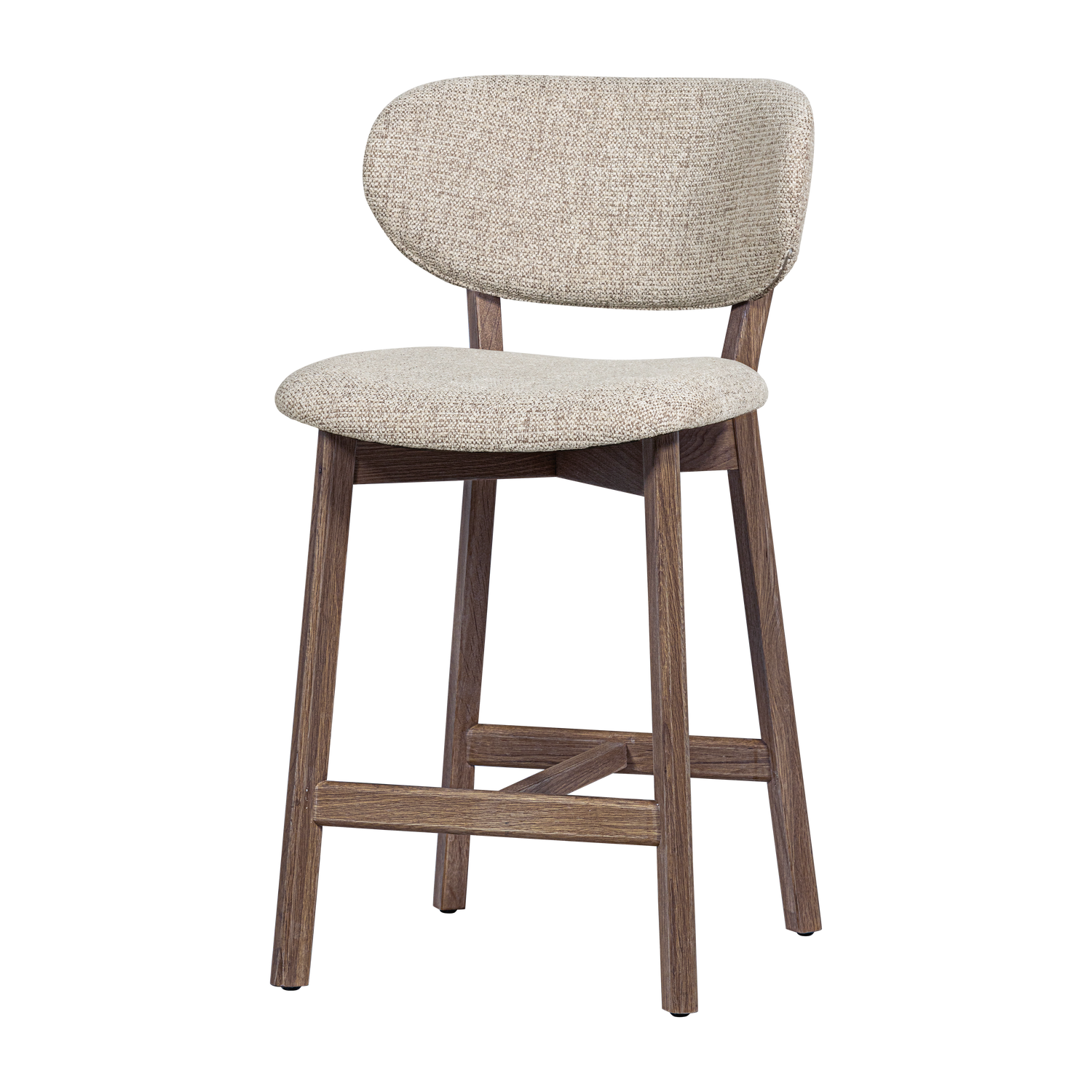 Udar Barstoel Naturel Met Houten Frame Bruin [fsc] l Woood - De Woon Winkel