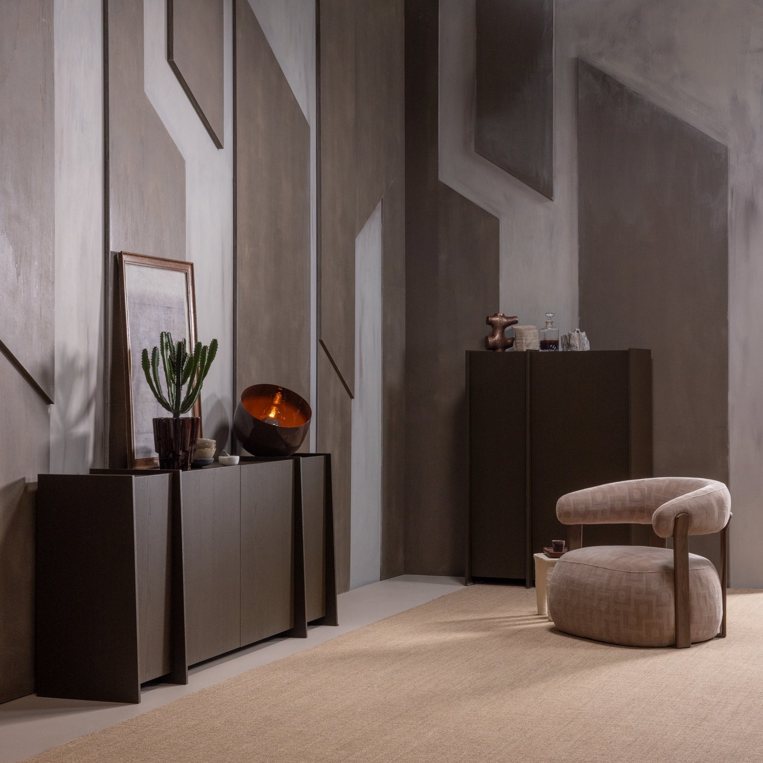 Foon Fauteuil 3d Structuurstof Zand [fsc] l Woood - De Woon Winkel