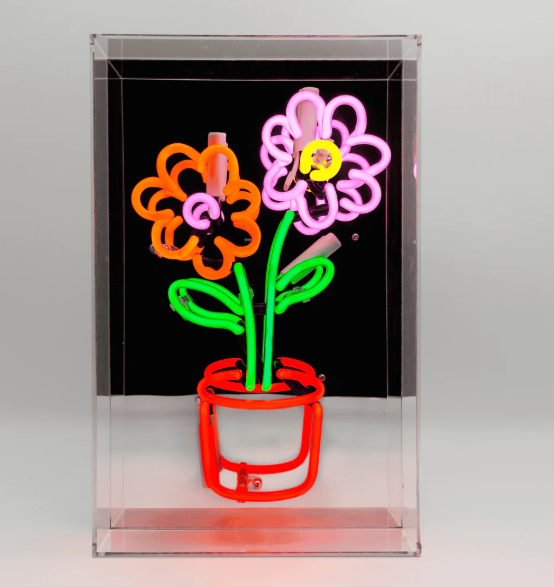 Flowers In Pot Neon Box Locomocean | Neon Lichtbox 35 cm - De Woon Winkel