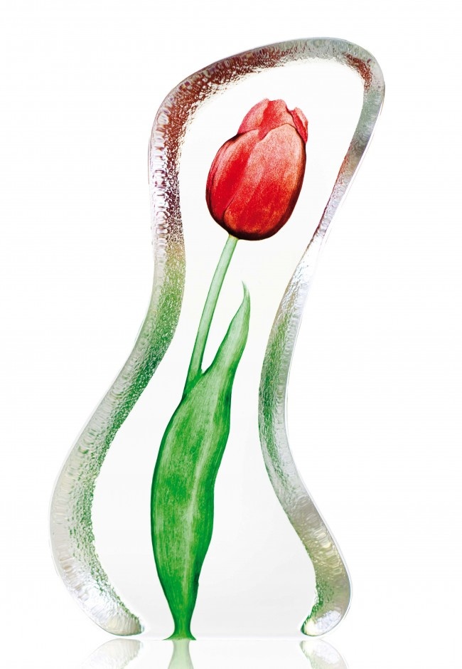 Kristallen beeld naar ontwerp van Robert Ljubez. - Kristal-Glas Leerdam