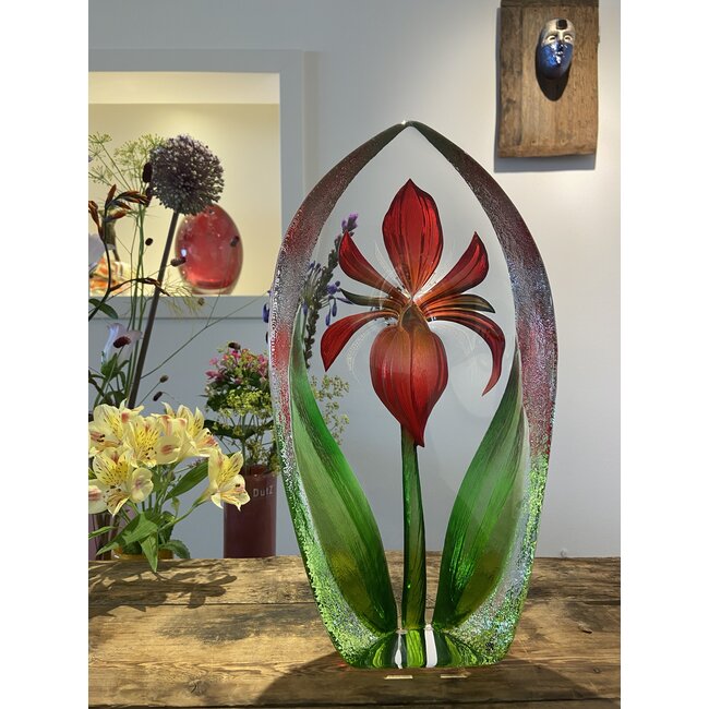 Mats Jonasson roos van kristal | Grootste collectie bloemen van glas ...