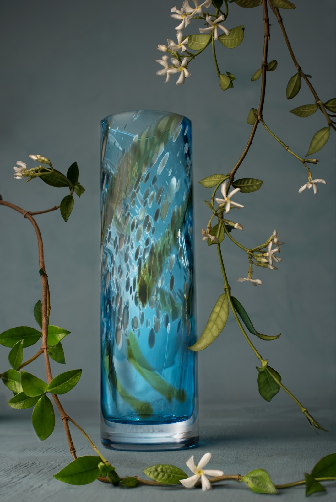 Amandelbloesem vaas- glaskunst geïnspireerd op Vincent van Gogh ...