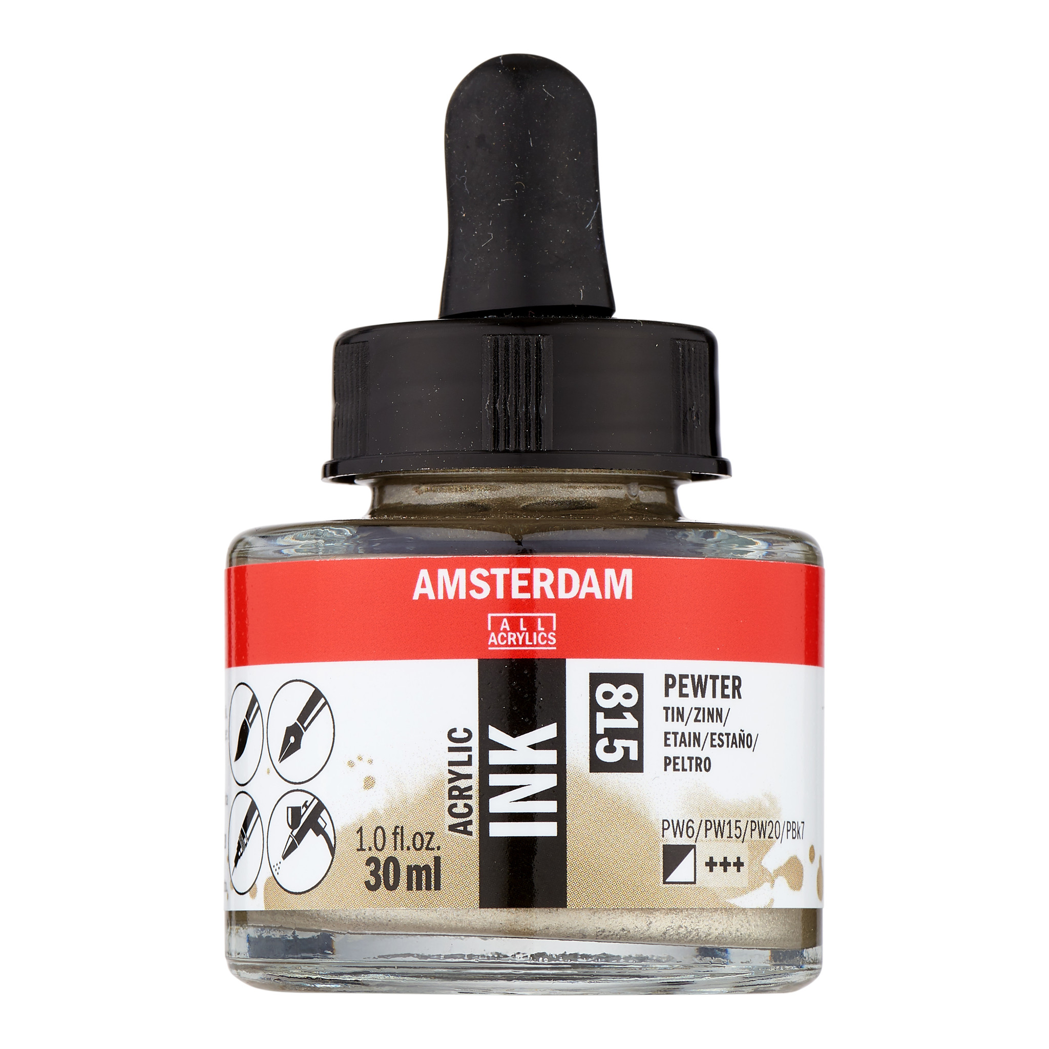 Amsterdam Acrylic Ink Fles 30 ml Tin 815 - Art en Hobby
