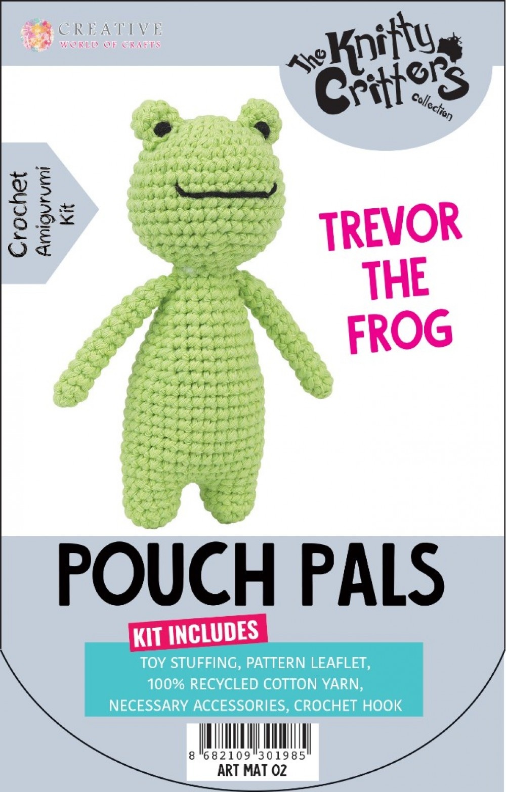 Haakpakket Knitty Critters Pouch Pals Trevor The Frog Kopen - Art en Hobby