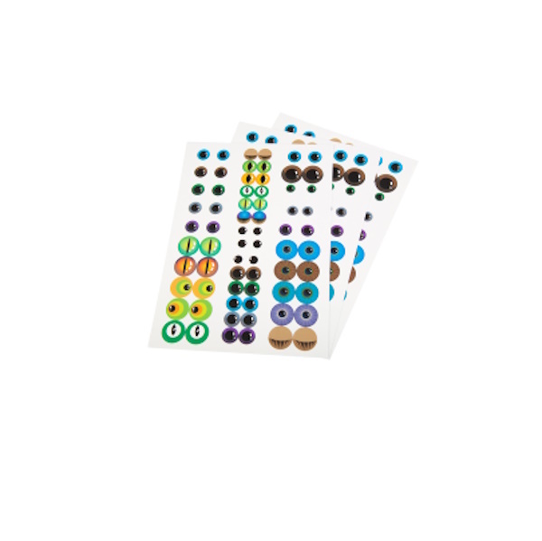 Stickervellen met 204 stuks gekleurde ogen Kopen - Art en Hobby