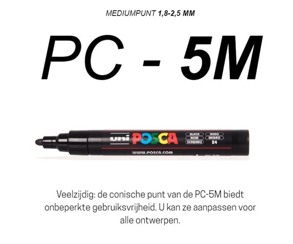 Posca Stift Metallic Paars M12 Kopen - Art en Hobby