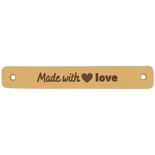 Leren Label Made With Love 2 stuks Kopen - Art en Hobby