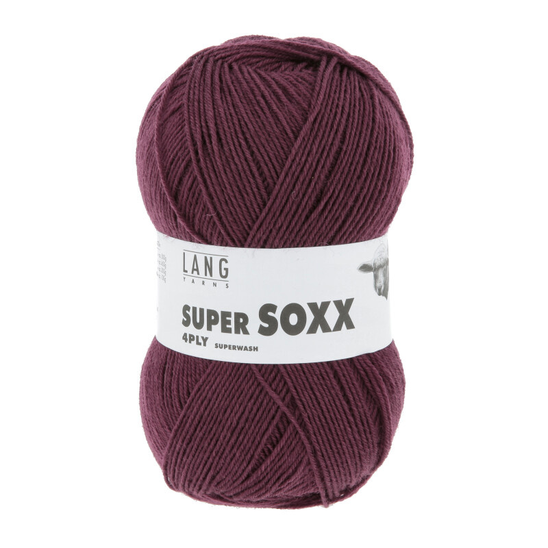Lang Yarns Super Soxx Sokkenwol 100 gram bordeuax 0064 Kopen? - Art en Hobby