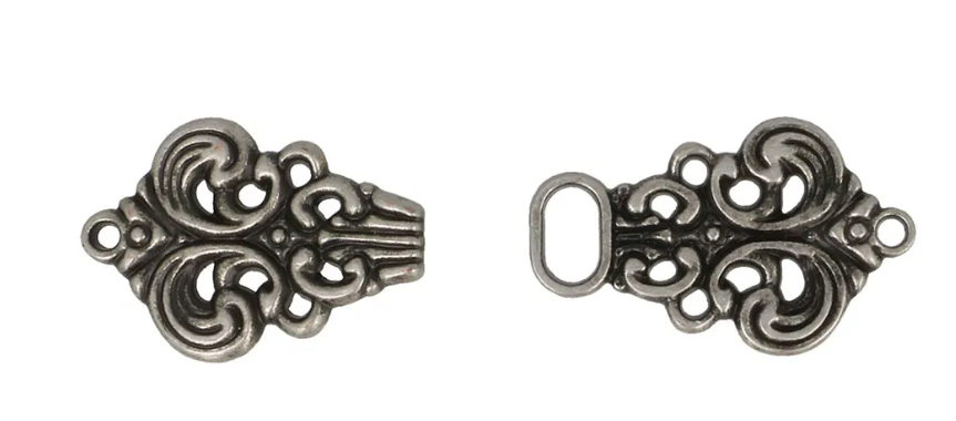 Noorse Sluiting 60 mm oud zilver - Art en Hobby