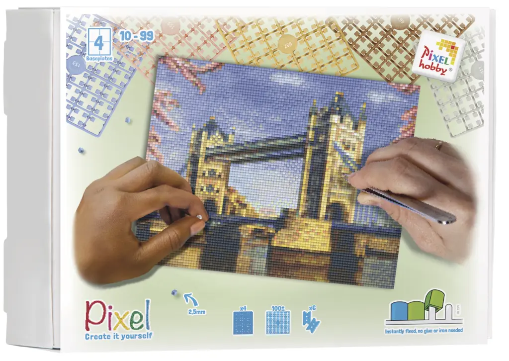 Pixelhobby Geschenkverpakking Tower Bridge 4 basisplaten - Art en Hobby