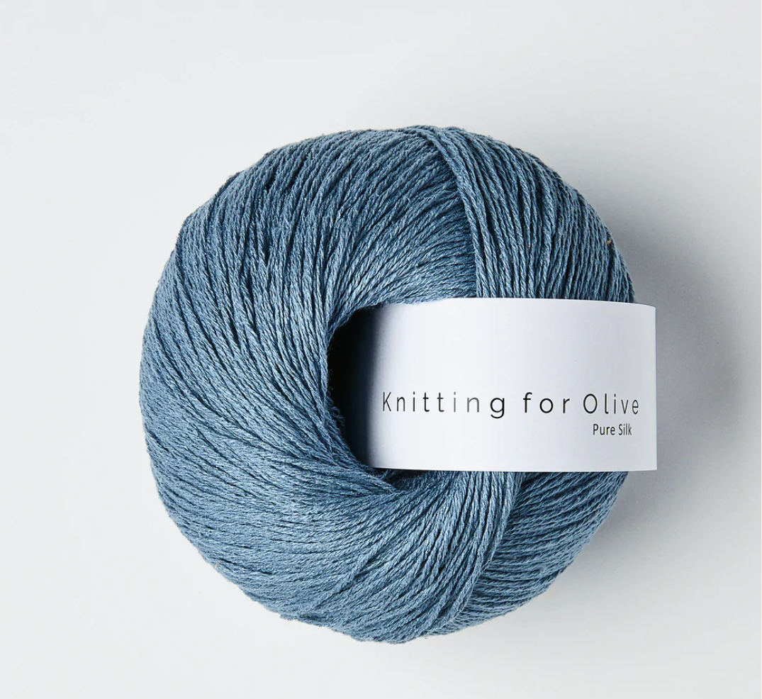 Knitting for Olive - Pure Silk - Dove Blue - Sticks & Cups