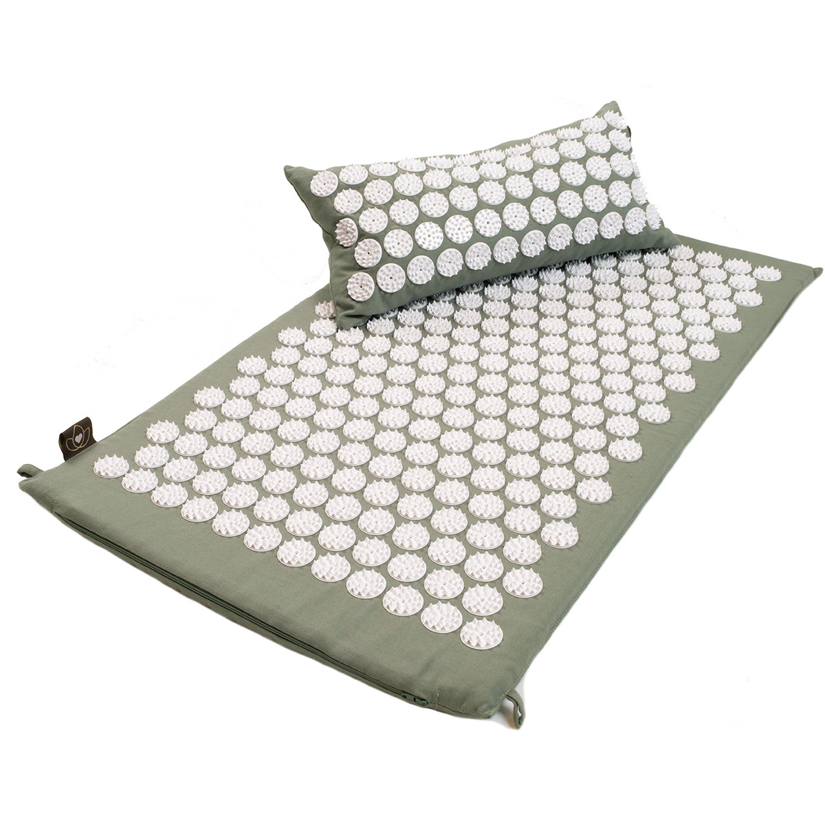 Set spijkermat en spijkerkussen asgroen - Lotus - Superyoga