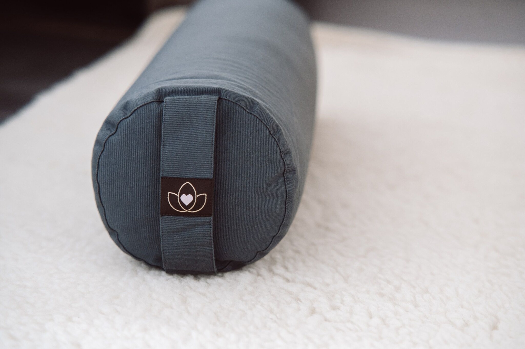 Bolster eco antraciet rond - Lotus - Superyoga