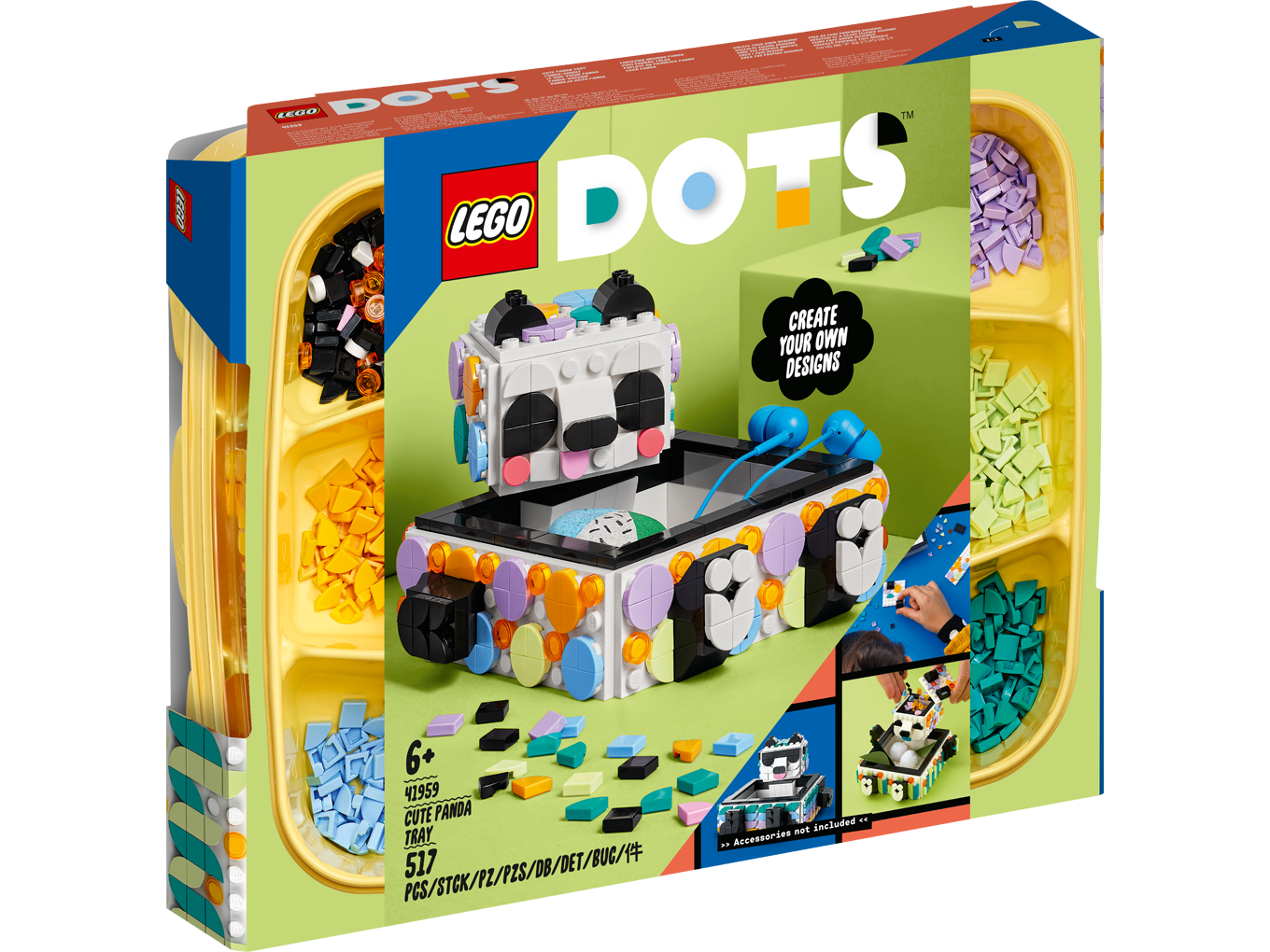 LEGO DOTS 41959 Schattige panda bakje - Jan's Steen