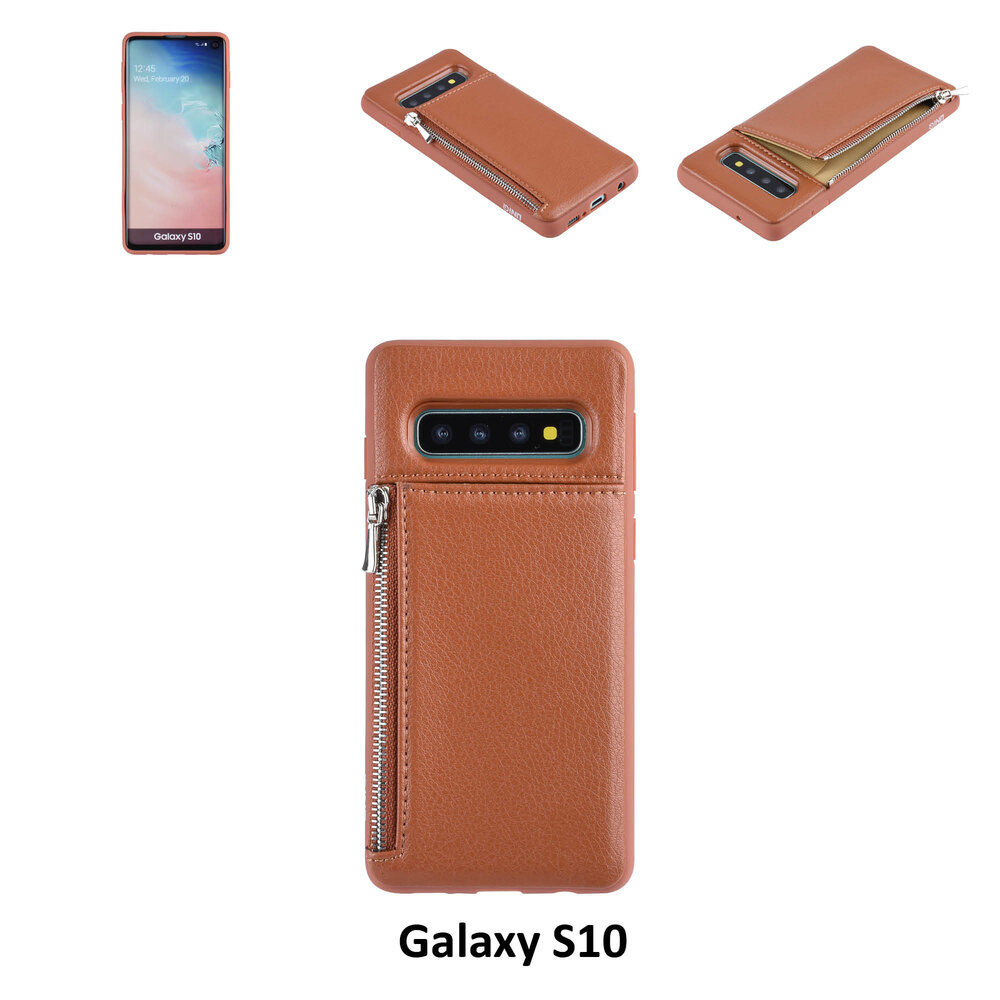 Back Cover voor Samsung Galaxy S10 - Bruin - NT Mobiel Accessoires ...