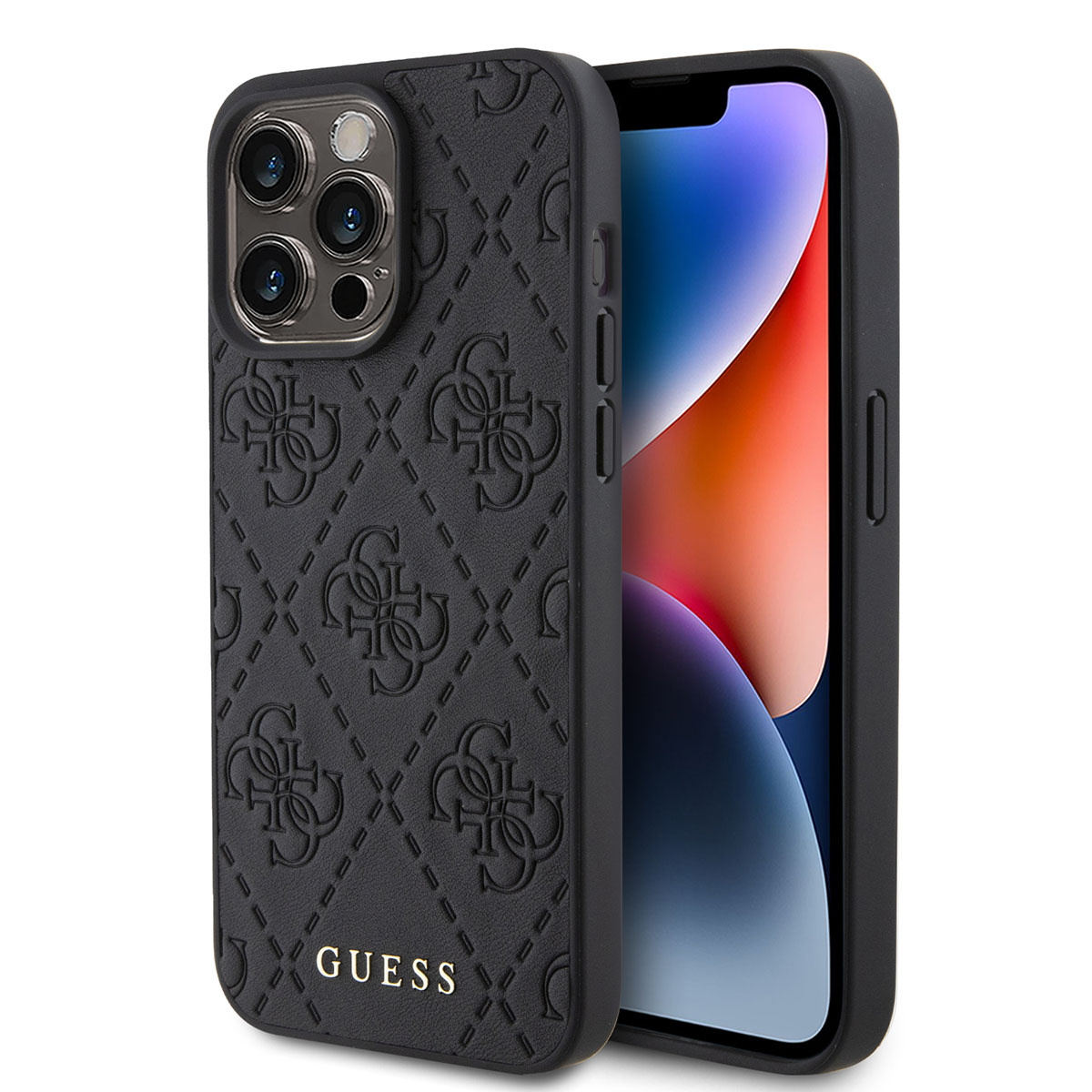 Guess iPhone 15 Pro Max Back cover case - Quilted 4G classic - Black ...