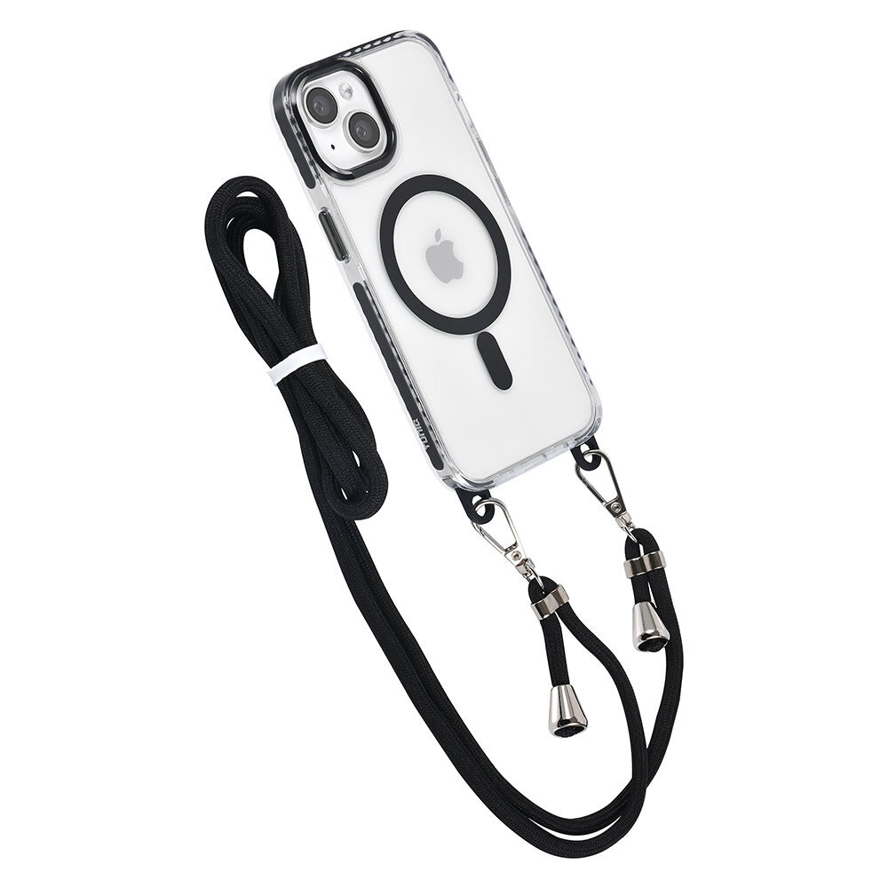 TUNIQ iPhone 15 Back-Cover hul - neck cord - magsafe - Schwarz - NT ...