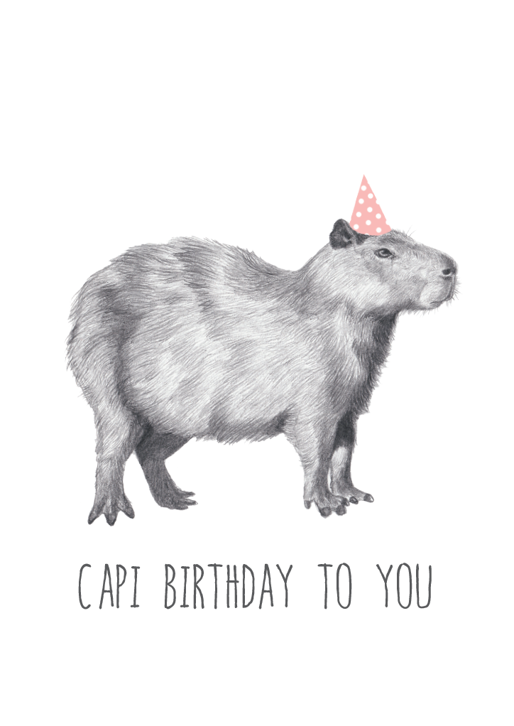 POSTCARD - Capi Birthday to You - Animaux Spéciaux