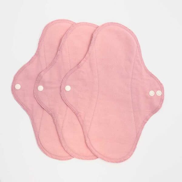 Sanitary Pads, Regular, Blossom Solid, pack of 3 - Roos met witte Stippen