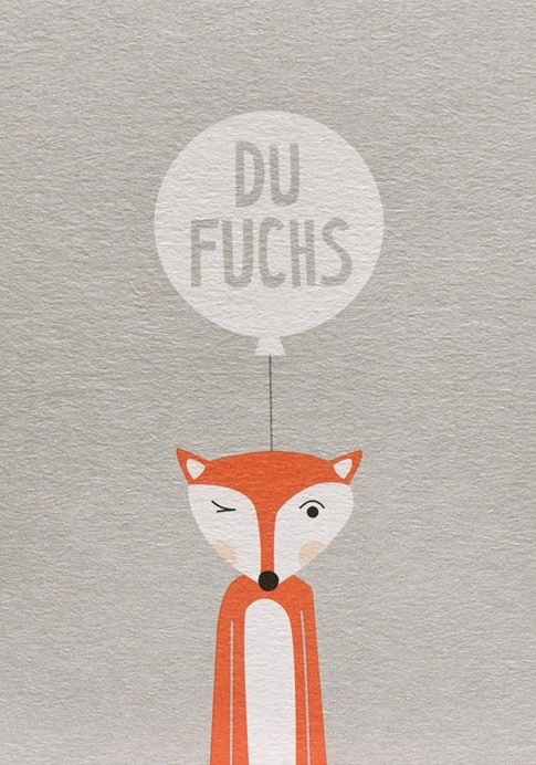 DU FUCHS Postkarte | Postkartenshop Berlin und kartenmarie ...