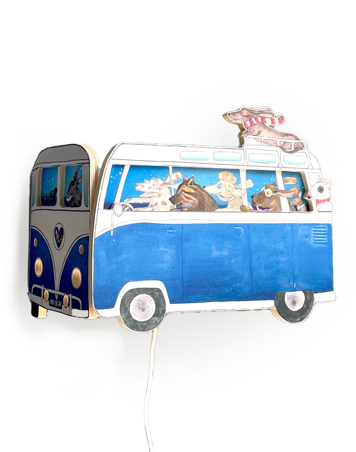 Blauwe Bus Lamp Hartendief - www.lieffeling.nl