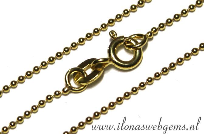 45 cm Vermeil ball chain/ketting - Ilona's Silver & Gemstones