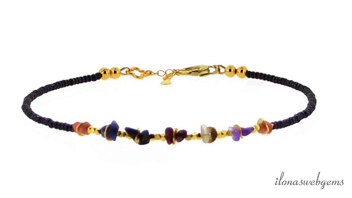 Inspiration: Split Gemstone-Hematite-Vermeil Necklace - Ilona`s Silver ...