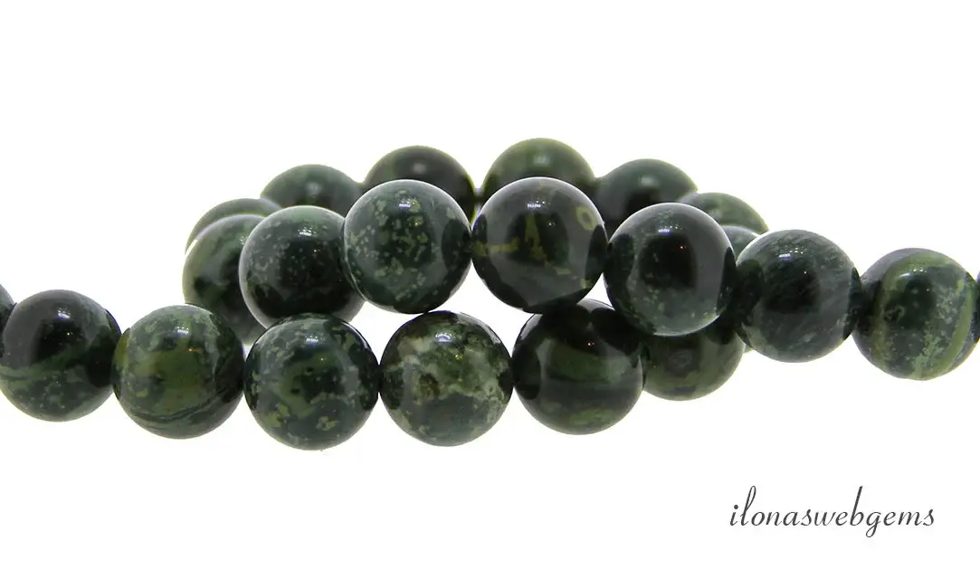 Serpentine kralen rond ca. - Ilona's Silver & Gemstones