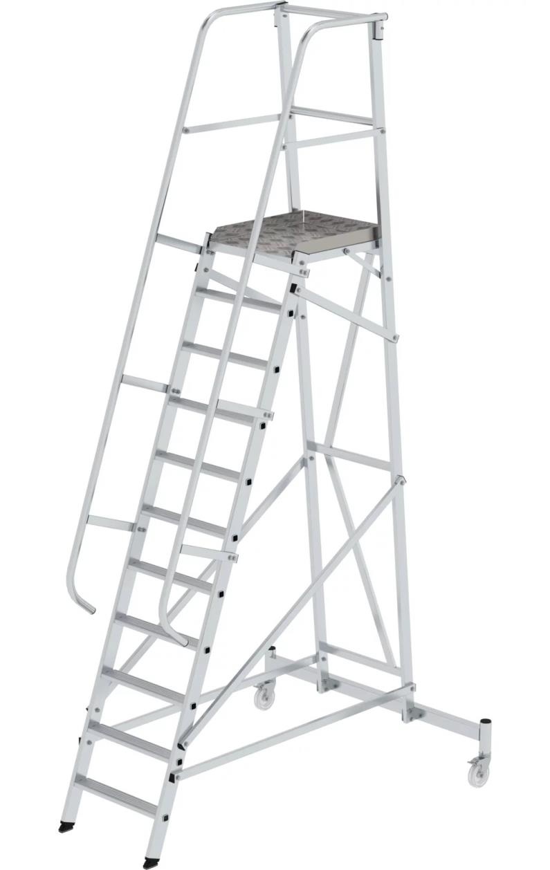 Platformtrap, verrijdbaar, 11 treden | Platformtrappen | Ladder.nl