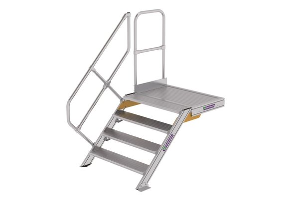 Vaste trappen 45° met platform — Ladder.nl