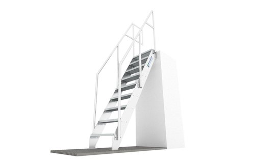 Stalen steektrap op maat — Industriële trappen — Ladder.nl