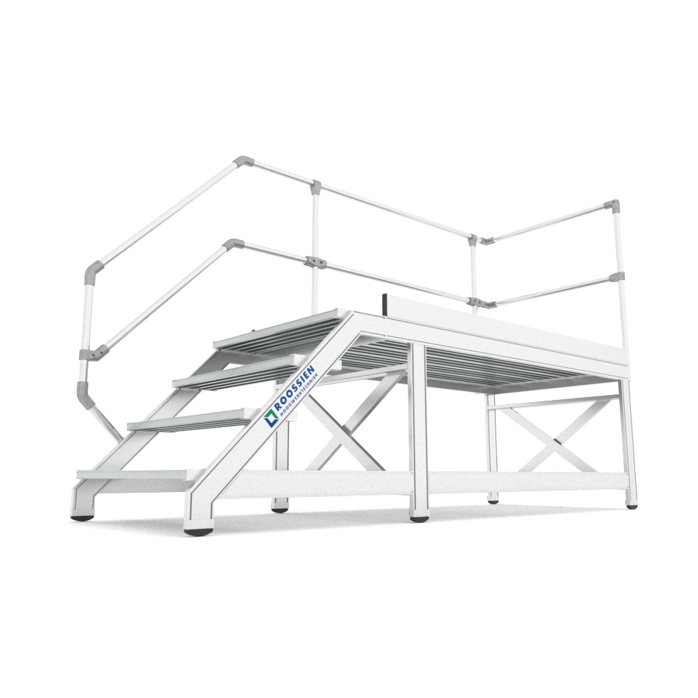 Bordestrap met extra lang bordes | Maatwerk trappen | Ladder.nl