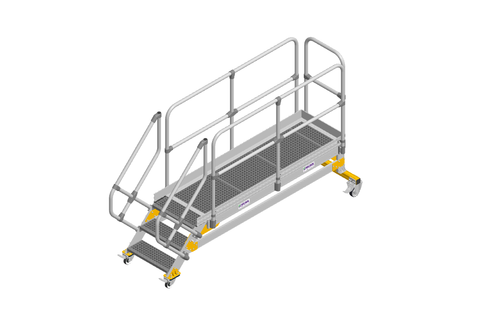 Maatwerk verrijdbare bordes trap | Maatwerk trappen | Ladder.nl