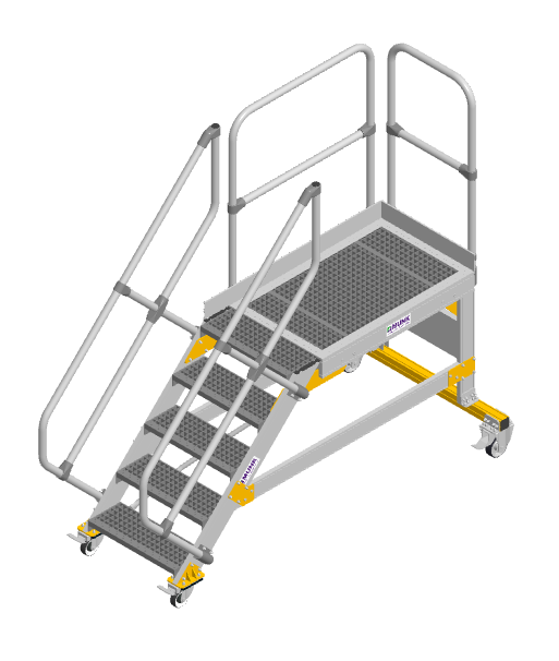 Maatwerk verrijdbare bordes trap | Maatwerk trappen | Ladder.nl