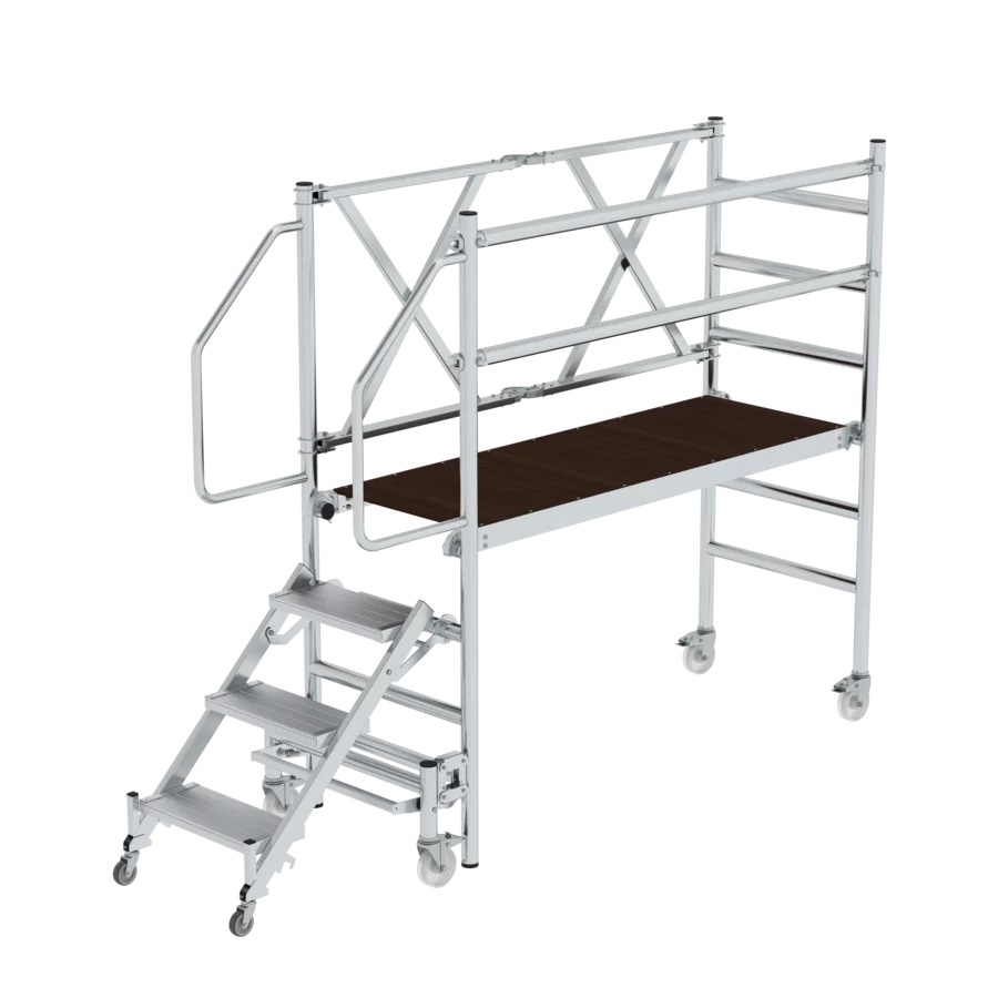 Roossien Inklapbaar montageplatform met toegangstrap