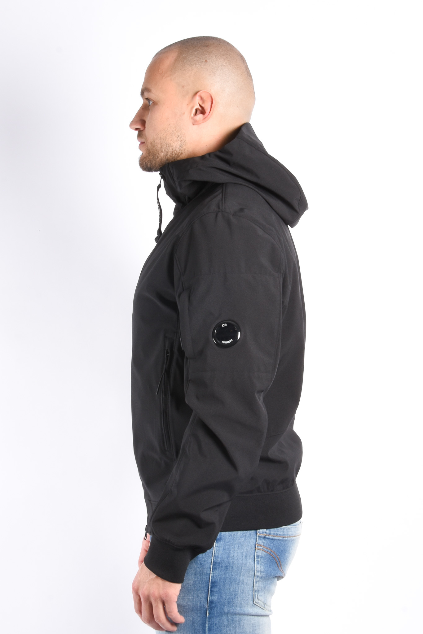 CP Company - Soft Shell-R Hooded Jacket - Black - Strictly for Men