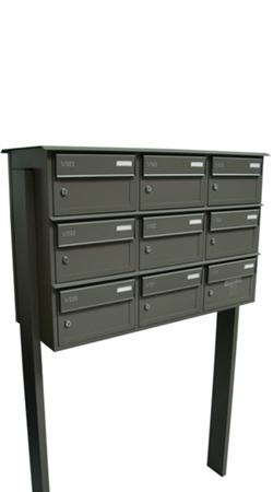 Multiple letterboxes | Free standing | 9 Residents - Mailbox Design