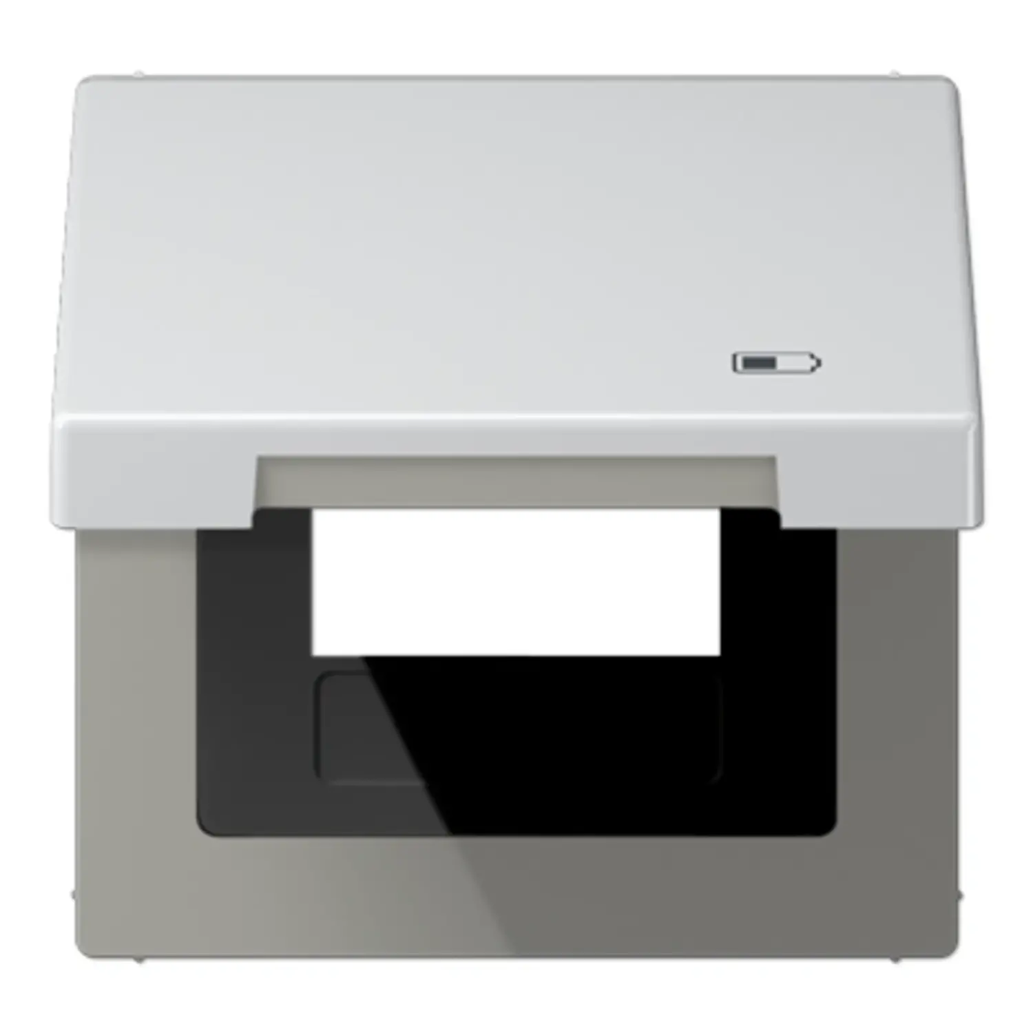 JUNG klapdeksel met USB-ladersymbool LS990 aluminium - JUNGstore.nl